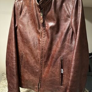 Schott NYC | Jackets & Coats | Schott 654 Racer Leather Jacket Brown ...